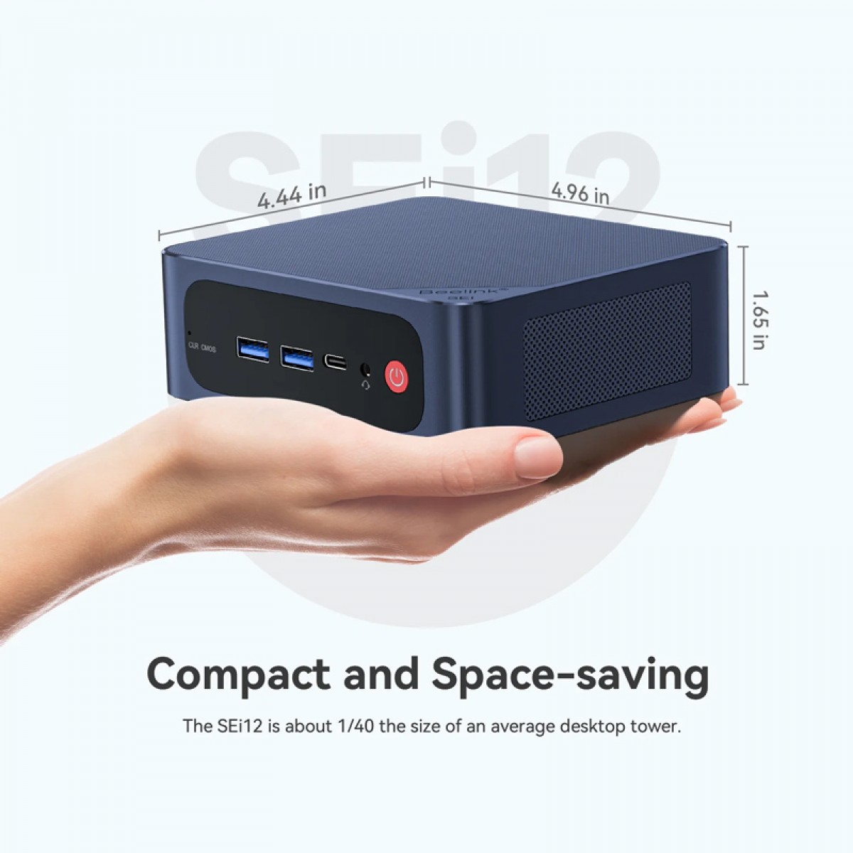 BEELINK mini PC SEi12, i5-12450H, 16GB, 500GB SSD, Windows 11 Pro
