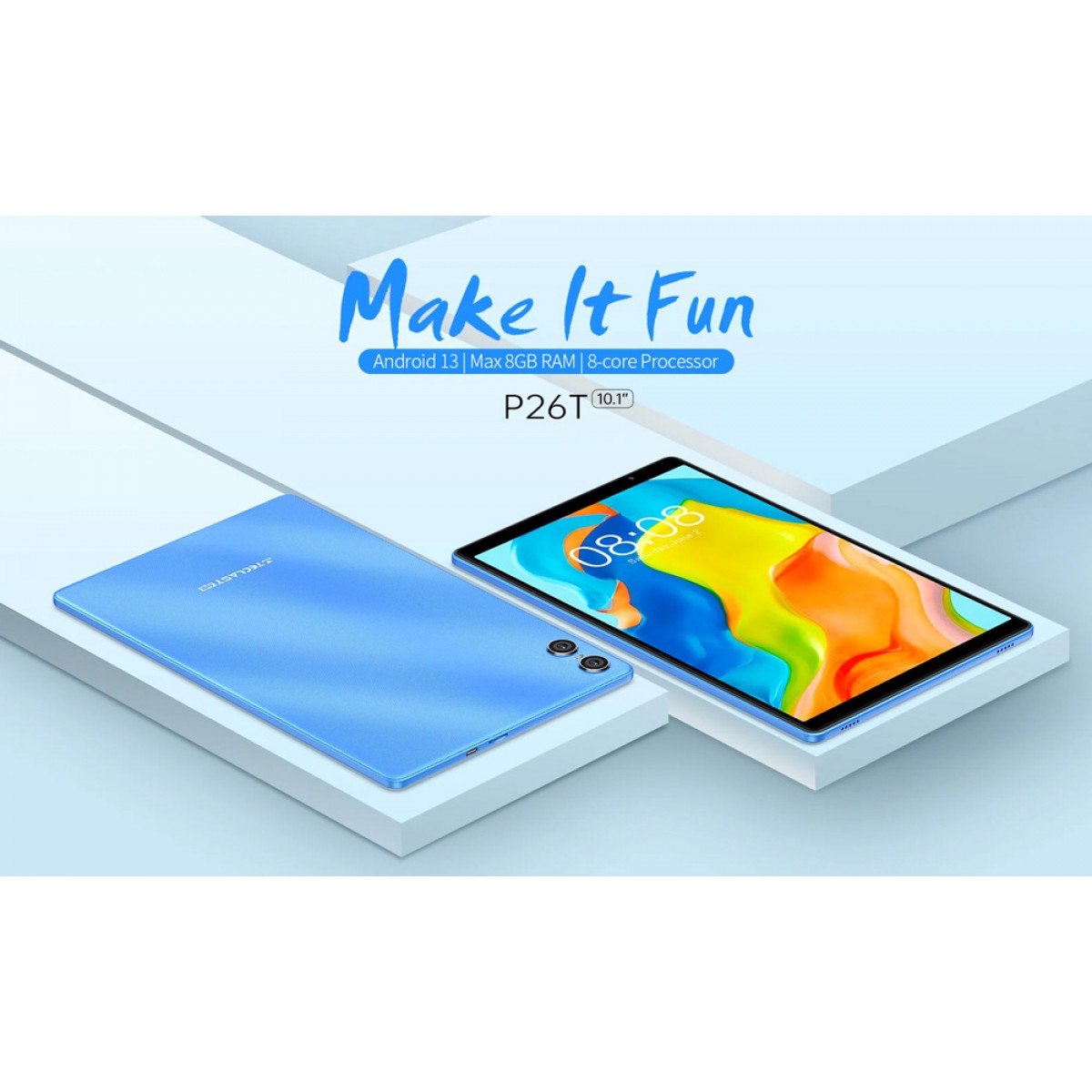 TECLAST tablet P26T, 10.1" HD, 4GB, 64GB, Android 13, μπλε