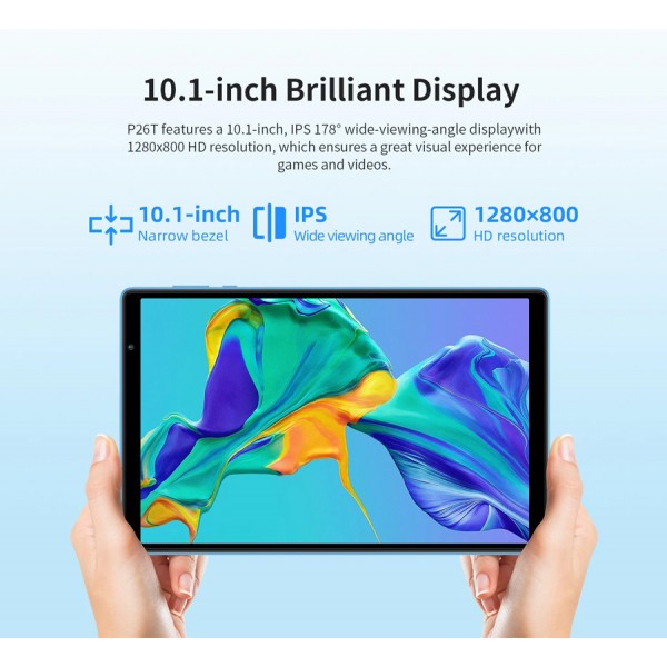 TECLAST tablet P26T, 10.1" HD, 4GB, 64GB, Android 13, μπλε